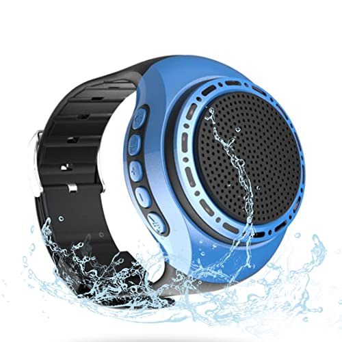OriDecor Wireless Wearable Waterproof Wrist Portable Bluetooth Speaker Watch with Multi Function FM Radio & MP3 Player & TWS & Selfie & Ultra Long Standby Time for Running, Hiking, Riding(Blue)