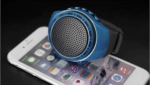 OriDecor Wireless Wearable Waterproof Wrist Portable Bluetooth Speaker Watch with Multi Function FM Radio & MP3 Player & TWS & Selfie & Ultra Long Standby Time for Running, Hiking, Riding(Blue)