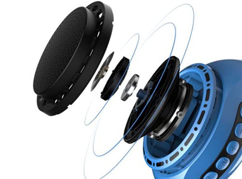 OriDecor Wireless Wearable Waterproof Wrist Portable Bluetooth Speaker Watch with Multi Function FM Radio & MP3 Player & TWS & Selfie & Ultra Long Standby Time for Running, Hiking, Riding(Blue)