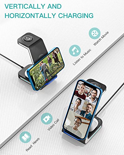 Wireless Charger, Weetla Wireless Charging Station, 3 in 1 Wireless Charging Stand for iPhone/iWatch/Airpods,for iPhone 13,12,11 (Mini,Pro, Pro Max)/XS/XR,for iWatch 7/6/SE/5/4/3/2,for Airpods 2/3/pro