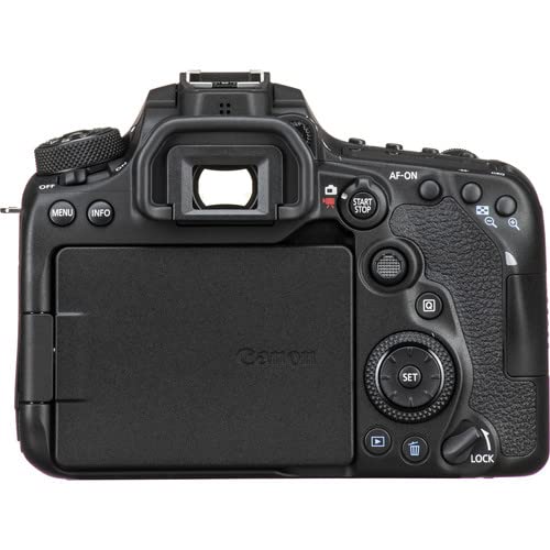 Canon EOS 90D DSLR Camera (Body Only) (3616C002) + 64GB Memory Card + Case + Corel Photo Software + LPE6 Battery + Charger + Card Reader + Flex Tripod + Hand Strap + More (Renewed)