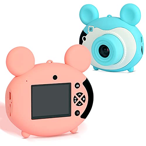 EOUAOYK Kids Camera 1080P HD 2-inch IPS Auto Focus Kids Digital Camera, Compact Portable USB Charging Mini Camera Perfect for Kids, Toddlers, Children, Teens, Students Aged 3 to 12 Years