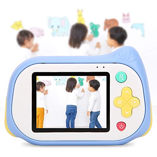 Plastic Blue 2 in 1 Electron Microscope 2 Inch Eye Protection Screen High Definition Mini Children Digital Camera Toys
