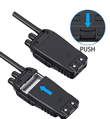 VBTER Walkie Talkies Rechargeable with Earpieces Mic, Two-Way Radios Long Range USB Cable Charging 14 Channel Handheld Transceiver Walky Talky(2 Pack)