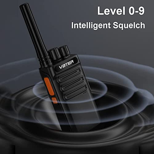 VBTER Walkie Talkies Rechargeable with Earpieces Mic, Two-Way Radios Long Range USB Cable Charging 14 Channel Handheld Transceiver Walky Talky(2 Pack)