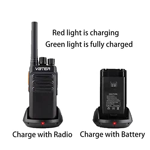 VBTER Walkie Talkies Rechargeable with Earpieces Mic, Two-Way Radios Long Range USB Cable Charging 14 Channel Handheld Transceiver Walky Talky(2 Pack)