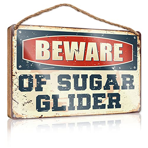 Wood For Crafts Signs Beware Of Sugar Glider Wooden Sign Posters For Boys Room Chill Wood Sign (Size : 23X35CM)