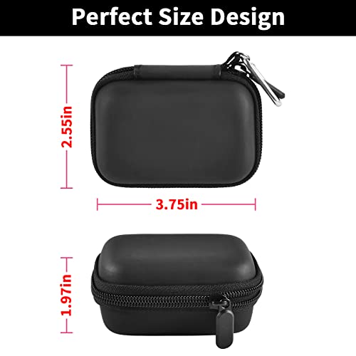 Case Compatible with iWALK Portable Charger Power Bank 4500/ 4800mAh. Charging Battery Pack Holder Storage for LinkPod Mini for iPhone 13/ 12/ 11/ Pro Max, Pocket Organizer for USB-C - Black Bag Only