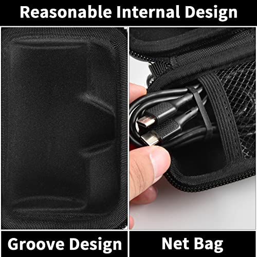 Case Compatible with iWALK Portable Charger Power Bank 4500/ 4800mAh. Charging Battery Pack Holder Storage for LinkPod Mini for iPhone 13/ 12/ 11/ Pro Max, Pocket Organizer for USB-C - Black Bag Only
