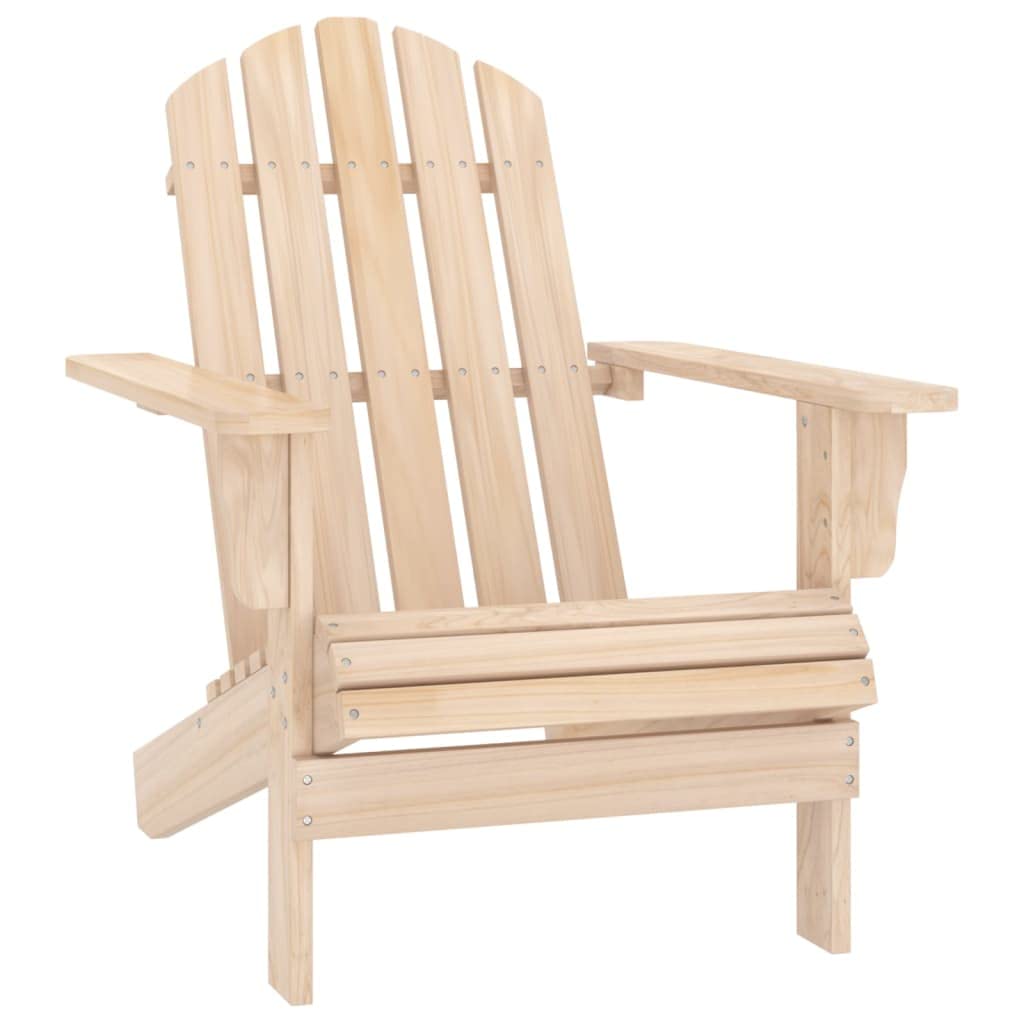 Tidyard Patio Adirondack Chair Solid Fir Wood Outdoor Fire Pit Chair Wooden Garden Armchair for Porch Pool Lawn Deck Backyard Balcony Outdoor