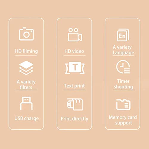 SHENGAO 2.4 Inch IPS Screen Video Digital Camera Birthday Gift Full HD Photo Digital Camera Kids Digital Camera with Print Paper