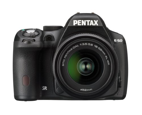 Pentax K-50 16MP Digital SLR Camera Kit with DA L 18-55mm WR f3.5-5.6 and 50-200mm WR Lenses (Black)