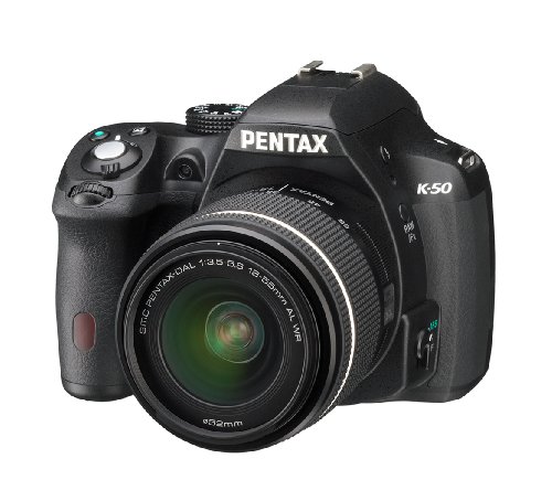 Pentax K-50 16MP Digital SLR Camera Kit with DA L 18-55mm WR f3.5-5.6 and 50-200mm WR Lenses (Black)