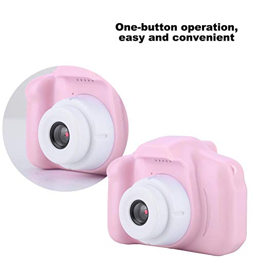 Children's Camera, X2 Mini Portable One-Button 2.0 inch IPS Color Screen Children's Digital Camera HD 1080P Camera Replacement TF Memory Card with A Neck Lanyard Gift (Pink)
