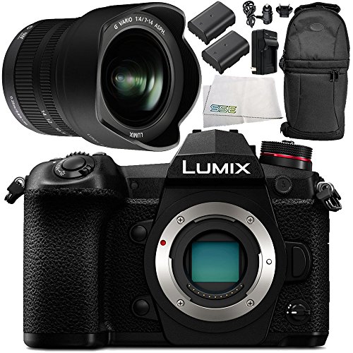 Lumix DC-G9 Mirrorless Micro Four Thirds Digital Camera with Lumix G Vario 7-14mm f/4 ASPH. Lens 7PC Accessory Bundle â Includes 2X Replacement Batteries + More