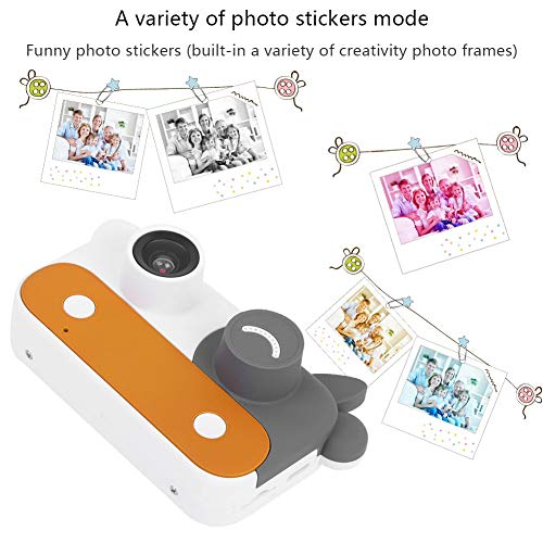 PAKIDS Camera Mini Children Camera Portable Cow Children Camera Mini Cartoon Digital DV Game Gift 400mAh Large Capacity Battery Gift for Kid Children Camera(Brown) (Color : Brown)