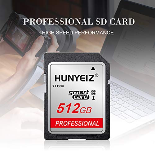 512GB SD Card Memory Card High Speed Security Digital Flash Memory Card Class 10 for Cameras,Vlogger&Videographer and Other Compatible Devices(512GB