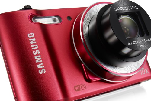 Samsung WB30F 16.2MP Smart WiFi Digital Camera with 10x Optical Zoom and 3.0" LCD Screen (Red) (OLD MODEL)
