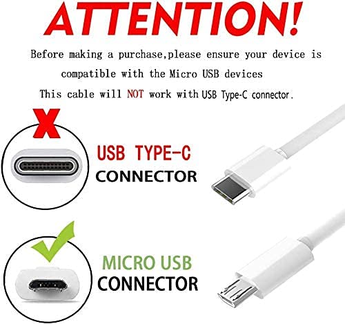 Adaptive Fast Wall Adapter Micro USB Charger for Samsung Galaxy S7 S7 Edge S6 S6 Edge Note 5 Note 4 J2 Prime J7 Prime A5 Bundled with UrbanX Micro USB Cable Cord - 6ft Super Fast Charging Kit - White