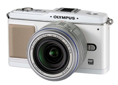 Olympus PEN E-P1 12.3 MP Micro Four Thirds Interchangeable Lens Digital Camera with 14-42mm f/3.5-5.6 Zuiko Digital Zoom Lens (White Body/Silver Lens)