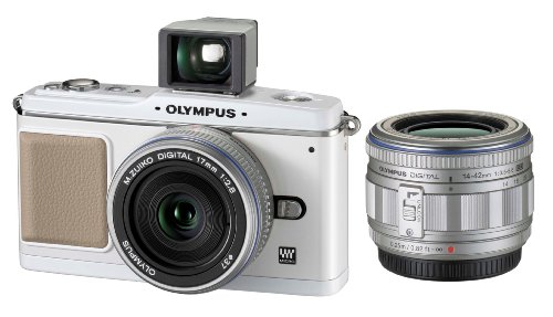 Olympus PEN E-P1 12.3 MP Micro Four Thirds Interchangeable Lens Digital Camera with 14-42mm f/3.5-5.6 Zuiko Digital Zoom Lens (White Body/Silver Lens)