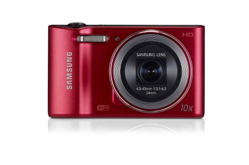 Samsung WB30F 16.2MP Smart WiFi Digital Camera with 10x Optical Zoom and 3.0" LCD Screen (Red) (OLD MODEL)