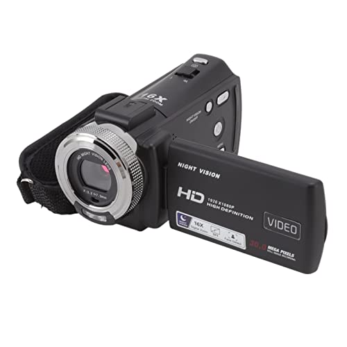 Estink HD Digital Video Camera, 30MP Digital Camera with 3.0 Inch Screen, 16X Digital Zoom,1080P Full HD Video, Wireless Control, Infrared Night Vision Function, Maximum Support 128GB Memory Card(US)