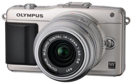 Olympus E-PM2 16MP Mirrorless Digital Camera with 14-42mm and 40-150mm Two Lens Kit (Silver) (Old Model)