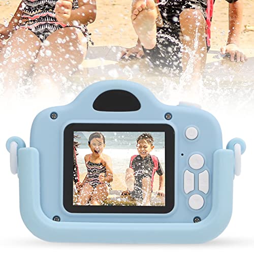 ciciglow Kids Camera, 200W Rear Len 4 x Magnification Removable Silicone Sleeve for Boys&Girls Children Toddler(Blue)
