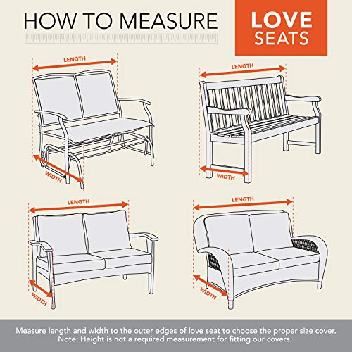 Modern LeisureĀ® Basics Patio Loveseat Cover, 55" L x 33" W x 38" H, Khaki