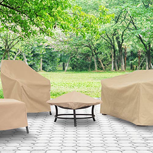 Modern LeisureĀ® Basics Patio Loveseat Cover, 55" L x 33" W x 38" H, Khaki