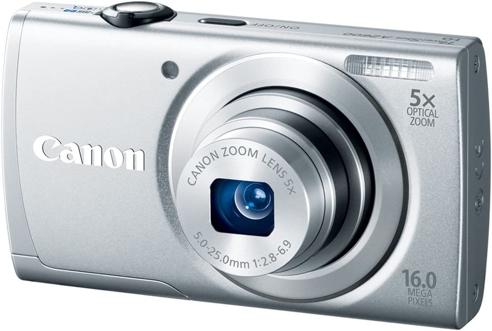 Canon PowerShot A2600 is 16.0 MP Digital Camera with 5X Optical Zoom and 720p Full HD Video Recording (Silver)
