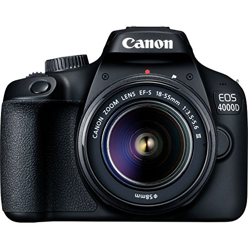 Canon EOS 4000D DSLR Camera with 18-55mm f/3.5-5.6 III + 500mm/1000mm Preset Telephoto Lens + Extra LP-E10 Rechargeable Battery Professional Accessory Bundle