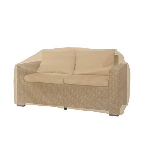 Modern LeisureĀ® Basics Patio Loveseat Cover, 55" L x 33" W x 38" H, Khaki