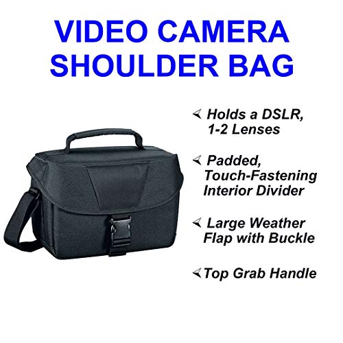 Canon EOS 4000D / Rebel T100 DSLR Camera 18-55mm & 75-300mm Lens + ZeeTech Accessory Bundle with 2 Pack SanDisk 64GB Memory Card, Case, Tripod and Telephoto & Wideangle Lenses Kit (Renewed)
