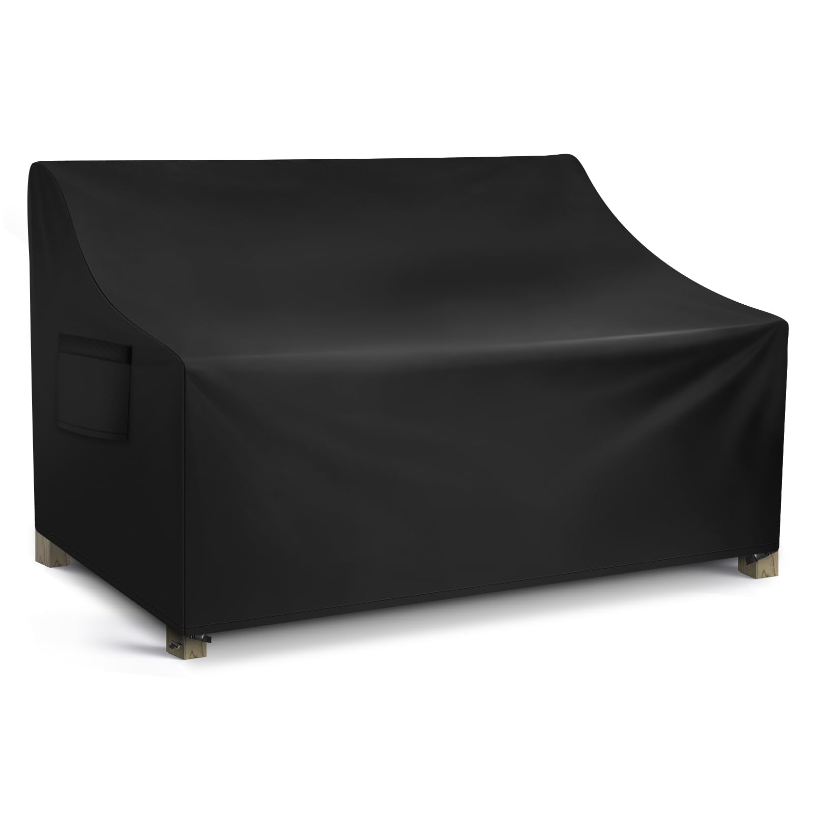 WLEAFJ Patio Sofa Cover Waterproof, 2-Seater Patio Loveseat Cover, Heavy Duty Outdoor Couch Cover, Outdoor Furniture Covers with Air Vent, 60’’ W x 34’’ D x 30’’ H