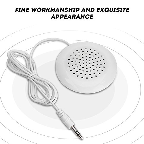 Mini Stereo Speaker,New DIY Pillow Speaker 3.5mm Mini Stereo Speaker,True HD and Unique Soft Sound Portable Speaker,Portable Plug in Speaker with 3.5mm Aux Audio Input,for MP3 Phone Portable CD