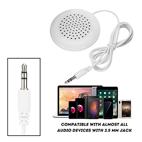 Mini Stereo Speaker,New DIY Pillow Speaker 3.5mm Mini Stereo Speaker,True HD and Unique Soft Sound Portable Speaker,Portable Plug in Speaker with 3.5mm Aux Audio Input,for MP3 Phone Portable CD
