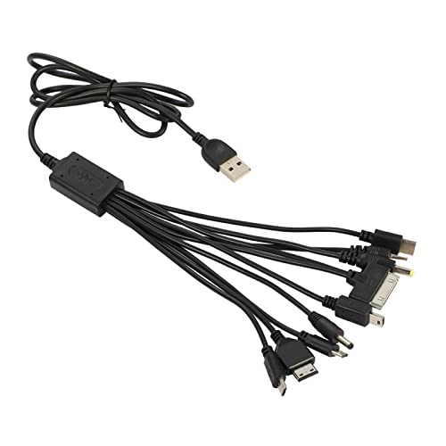 10 in 1 Universal Multifunctional Charging Cable for Many Adapters Compatible with Samsung LG Huawei ZTE and Sony Ericsson Nokia PSP, USB Charging Cable Fit Cell Mobile Phone