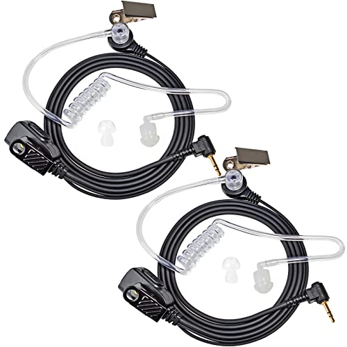 HYS Walkie Talkie Earpiece with Mic/PTT, Acoustic Tube Headset, Surveillance Radio Earpiece for Law Enforcement, for Motorola 2.5mm T200TP T260 T100TP T402 T460 T465 T600 T605 T800 Talkabout Radio