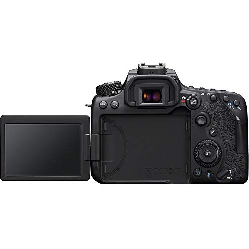 Canon EOS 90D DSLR Camera with 18-135mm Lens (3616C016), EF-S 55-250mm Lens, 64GB Memory Card, Case, Corel Photo Software, 2 x LPE6 Battery, External Charger, Card Reader + More (Renewed)