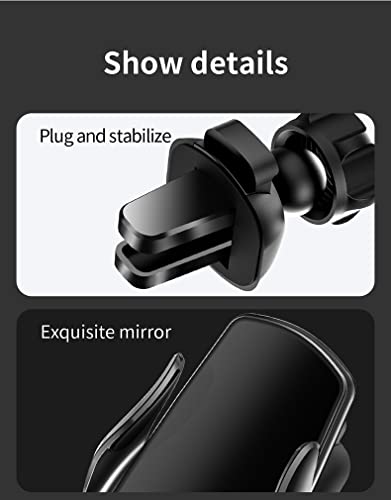 MEIMFY Wireless Car Charger Mount,Auto Clamping Air Vent Phone Holder for Car,New Upgraded Model,15W Qi Fast Charging/Magnetic DC Charging for All Mobile Phones,iPhone,Samsung,Pixel