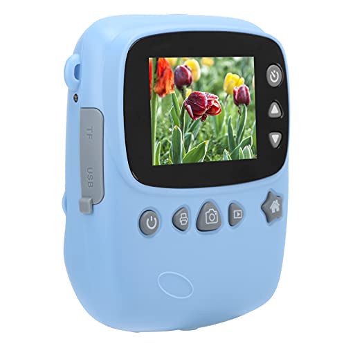 PAKIDS Camera for Kids Children Portable Camera P01A Instant Print Camera Toys 2.4inch Video Recorder 1200W for Boys and Girls Camera Kids Toy Camera(Pink) (Color : Blue)