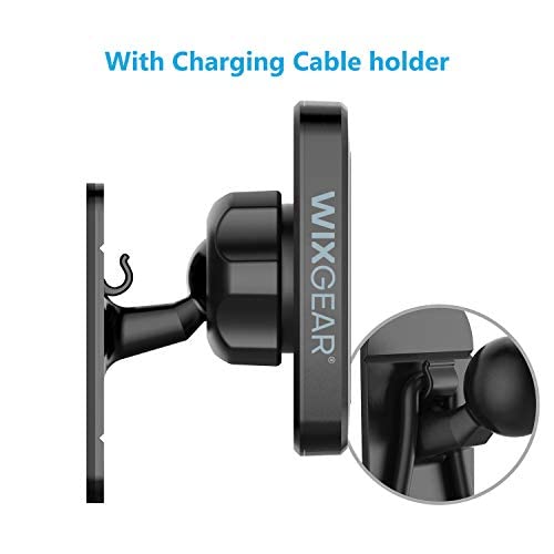 WixGear (2 Pack Universal Stick On Dashboard Magnetic Phone Car Mount, for Cell Phones and Mini Tablets with Fast Swift-snap Technology, (Newer Bigger Model)