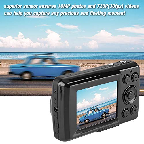 Digital Camera, Compact vlogging Camera 16MP 720P 30FPS 4X Zoom HD Digital Video Camera for Beginner Photography (Black)