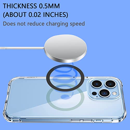 9 Pack Metal Ring Sticker for Magsafe, Magnetic Ring for Wireless Charging Magsafe Ring, Compatible with iPhone 13/12/11/X/8 Pro/Pro Max, Galaxy S21 Car Phone Mount Holder (9 Colors)