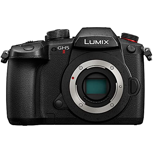 Panasonic LUMIX GH5 II Mirrorless Camera (Body Only) with Panasonic 45-150mm Lens, Koah Roebling Camera Bag Kit, Kingston 128GB SD Card, and Battery Bundle (5 Items)