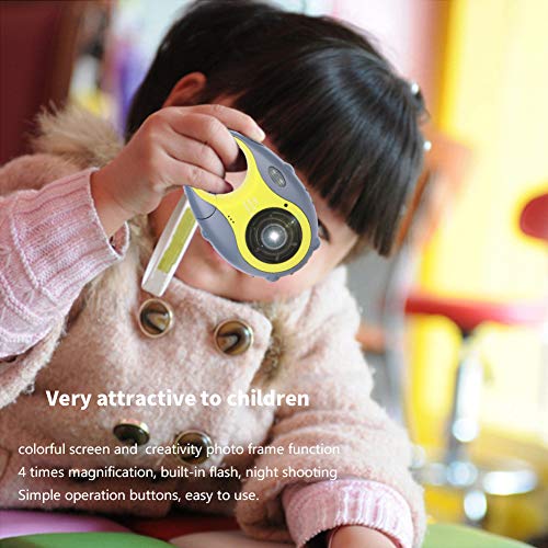 Vifemify Children Camera High Definition Dustproof Anti‑Fall Cartoon Mini Kid Camera Gray Toddler Camera Kids Camera Toy Camera