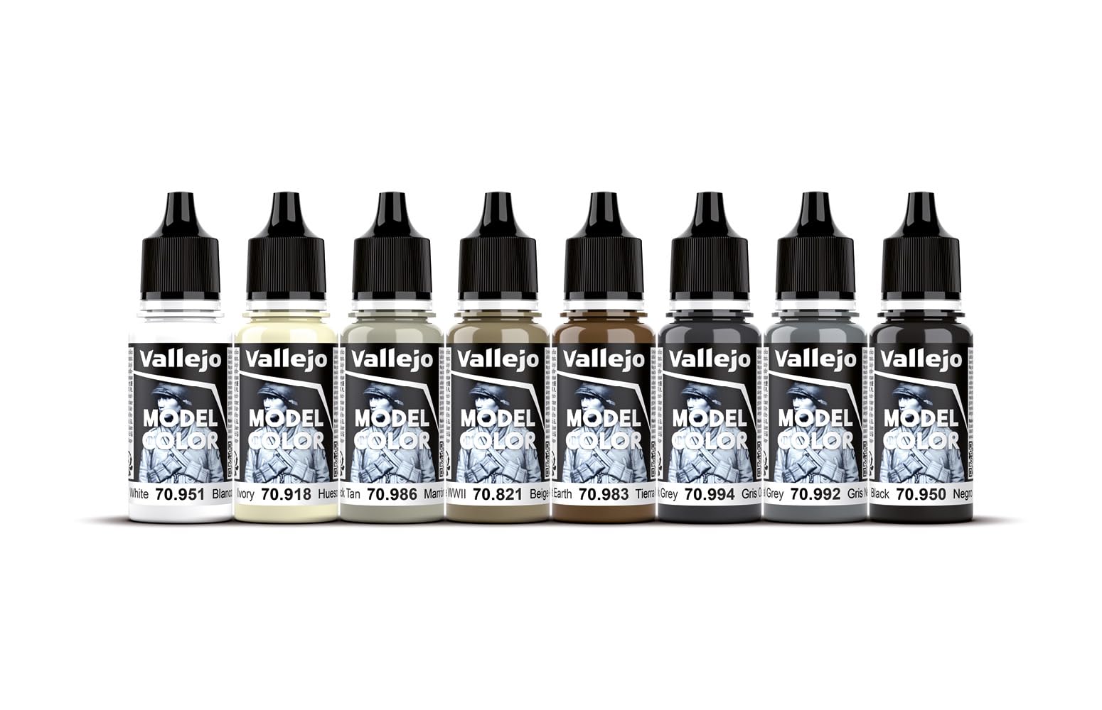 Vallejo Black and White Color Set