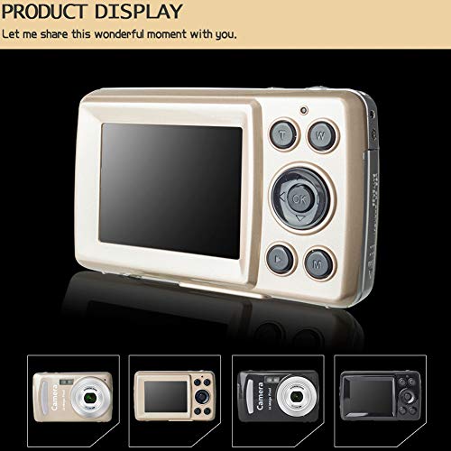 Digital Camera, 2.4'' TFT HD Digital Compact Cameras, 8X Digital Zoom Rechargeable Pocket Digital Cameras for Kids, Students, Teens, Elderly, Beginners